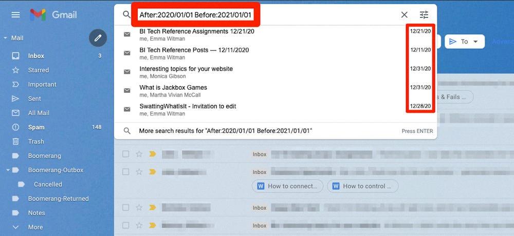 How to Search Gmail by Date - DeviceMAG